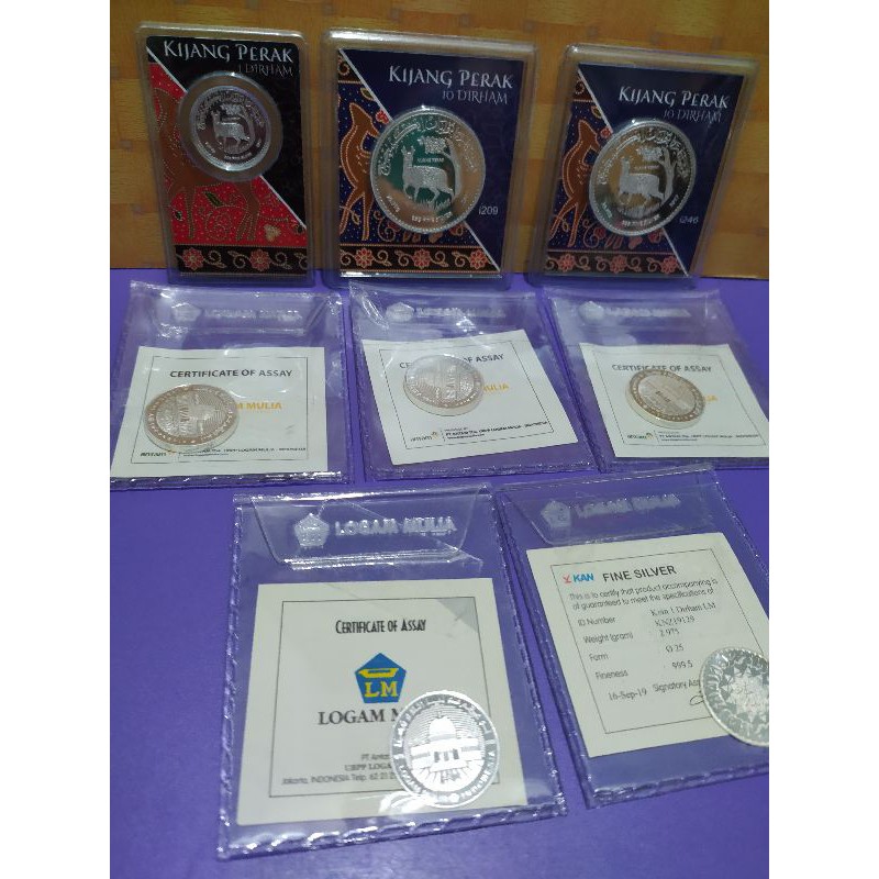 Antam Dirham Silver Coin Collection - Silver Kijang / Fine Silver ...