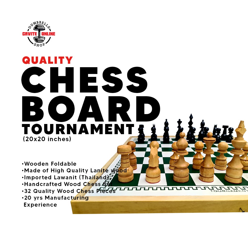Large Size Chess Board Tournament Quality Wood 20 x 20 inches | Shopee ...