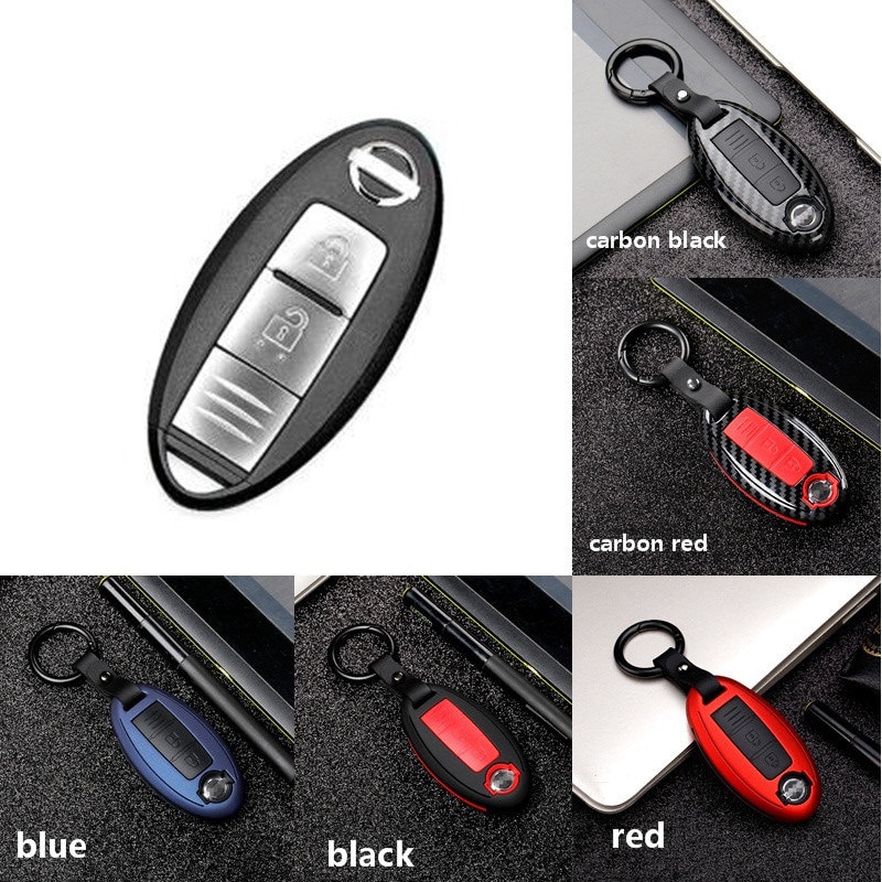 Nissan Navara Keyless Remote Carbon Fibre Hard Case + Silicone Car Key ...