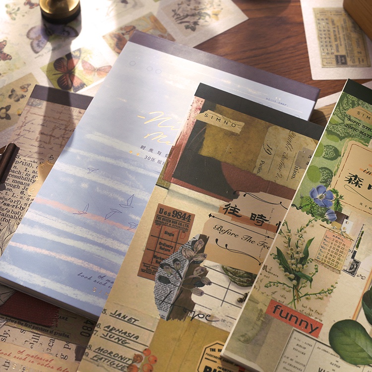 50 sheets sticker book SIMNO Kawaii Vintage Washi sticker with ...