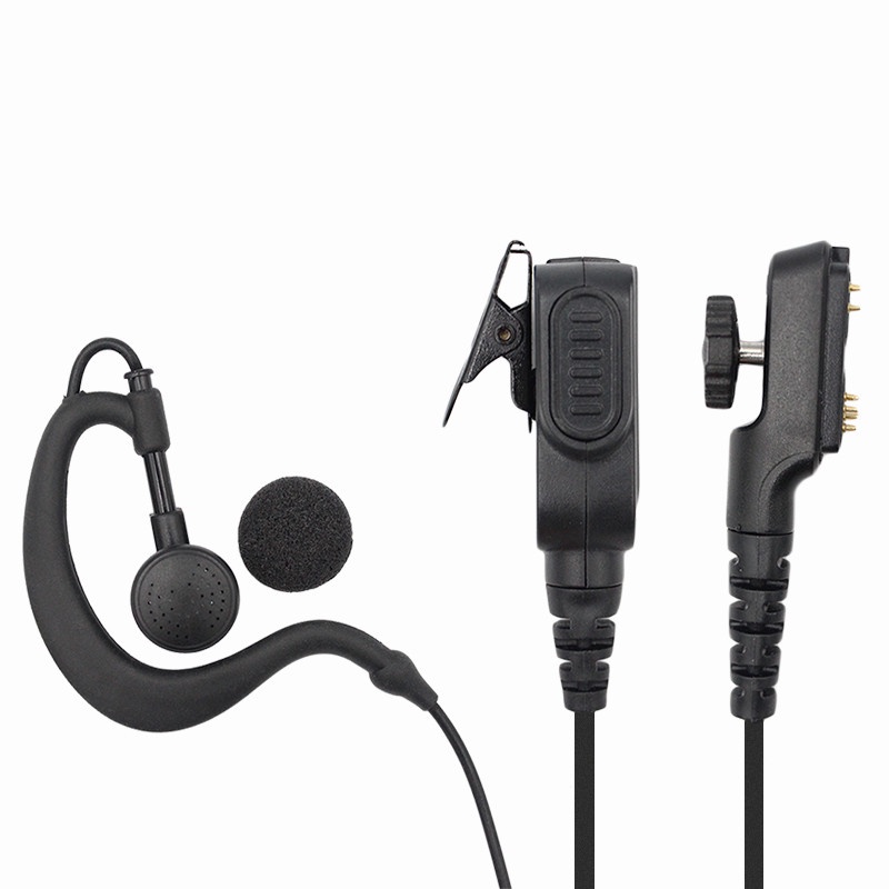 Hytera Earpiece 2 Way Radio Headset 6 Pins Walkie Talkie Earphone With Ptt For Hyt Pd780 Pd780g ...