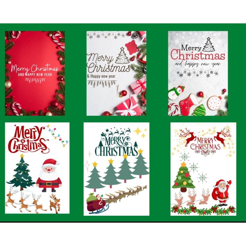 LAMINATED CHRISTMAS WALL DECOR A4 SIZE | Shopee Philippines
