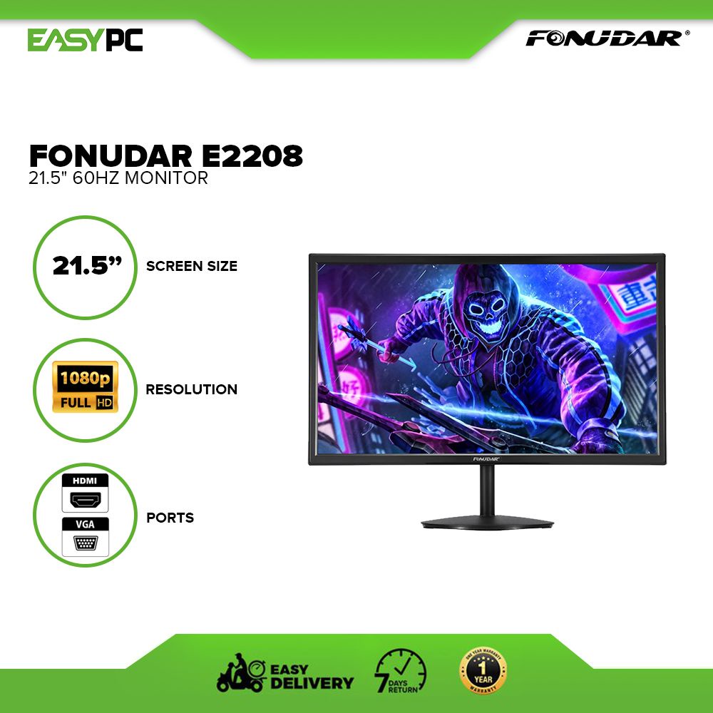 EasyPC| Fonudar E2208 22 inch 60Hz Monitor| MV LED | Shopee Philippines