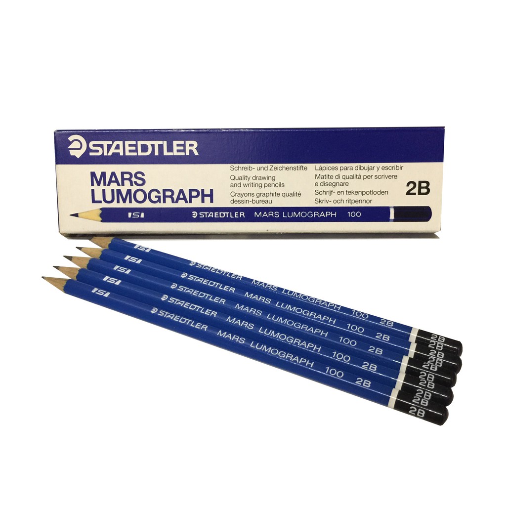 STAEDTLER Mars Lumograph Pencil 100 2B (12 pcs/box) | Shopee Philippines