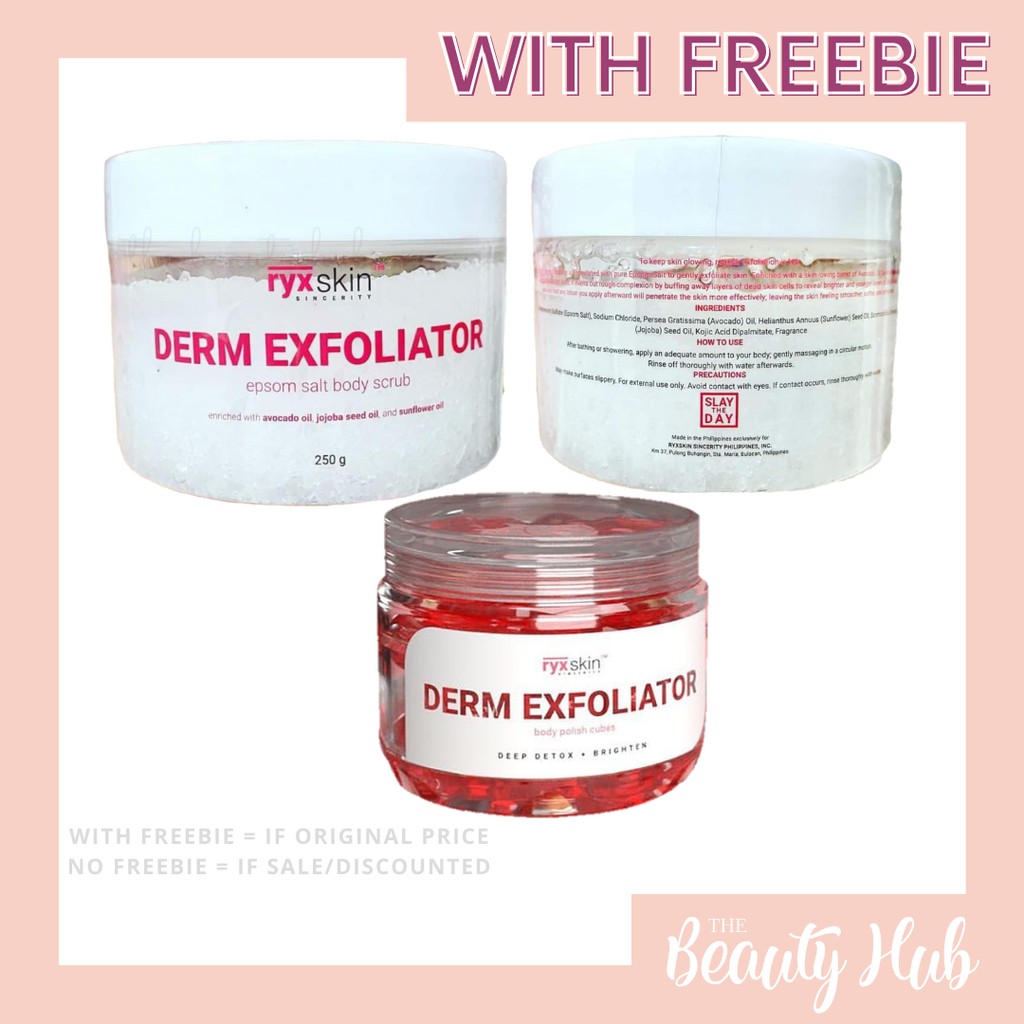 Ryx Skin Epsom Salt Body Scrub DERM EXFOLIATOR body polish cubes ...