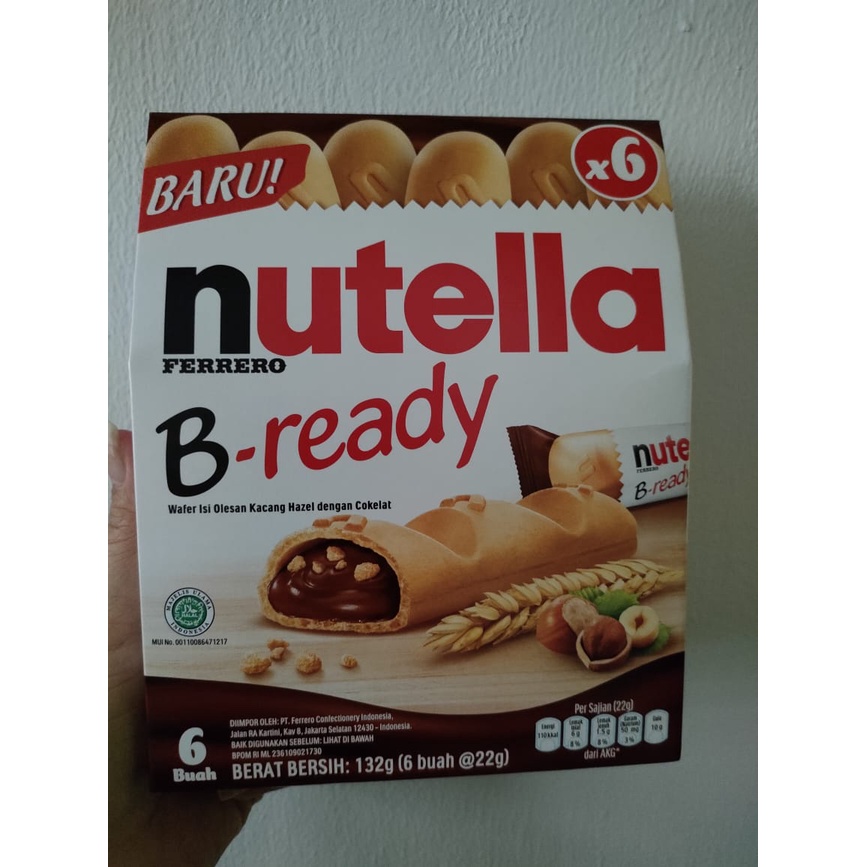 Nutella WAFER B-READY 6'S X 22GR [MM] | Shopee Philippines