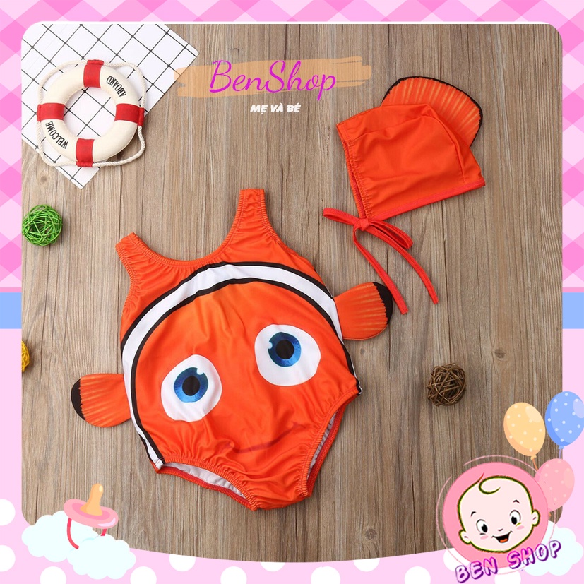 Lovely Nemo fish swimsuit for babies with hat (Guangzhou standard ...