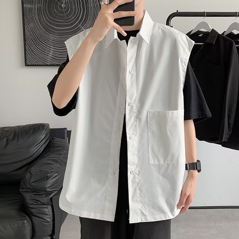 Overalls Vest Men's Hip-Hop Trendy Sleeveless Waistcoat Spring Summer ...