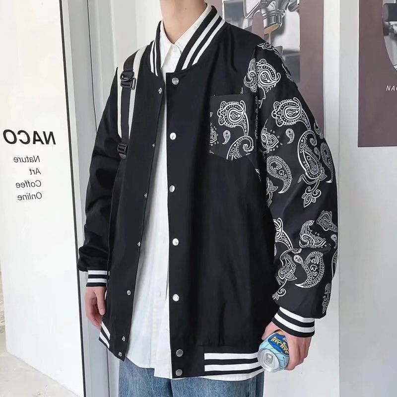 Varsity jacket for men Baseball Uniform Men's Fashion Retro Simple ...