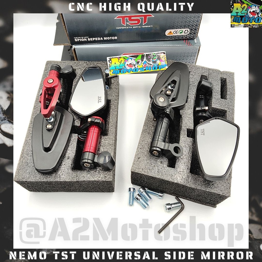 NEMO TST Universal Side Mirror / Bar End for NMAX AEROX ADV PCX CLICK ...