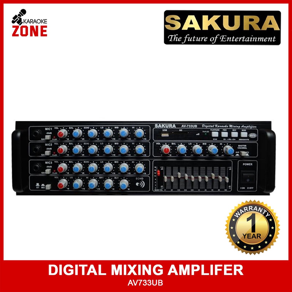 Sakura AV 733UB / Karaoke Mixing Amplifier / Sakura Amplifier ...