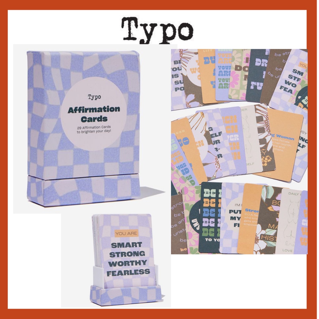 Typo Affirmation Cards Token Affirmations Daily Encouragement, Words of ...