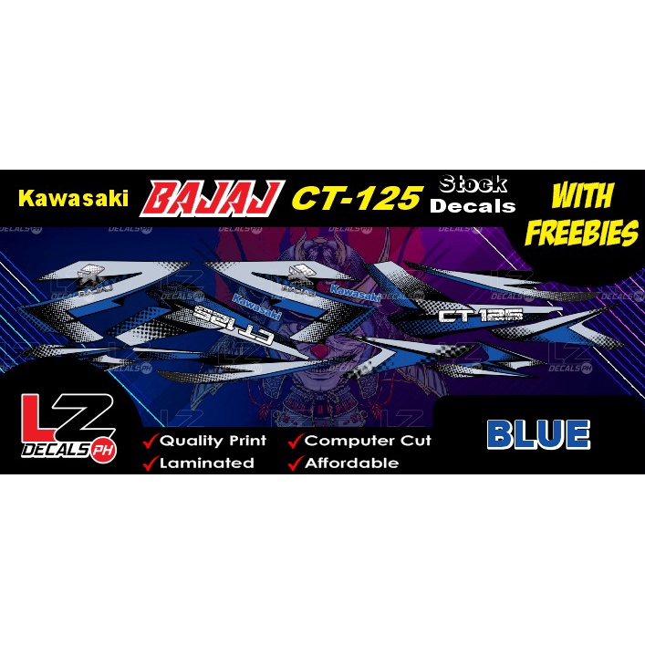 Kawasaki Bajaj CT-125 Stock Decals / Stickers with Freebies | Shopee ...