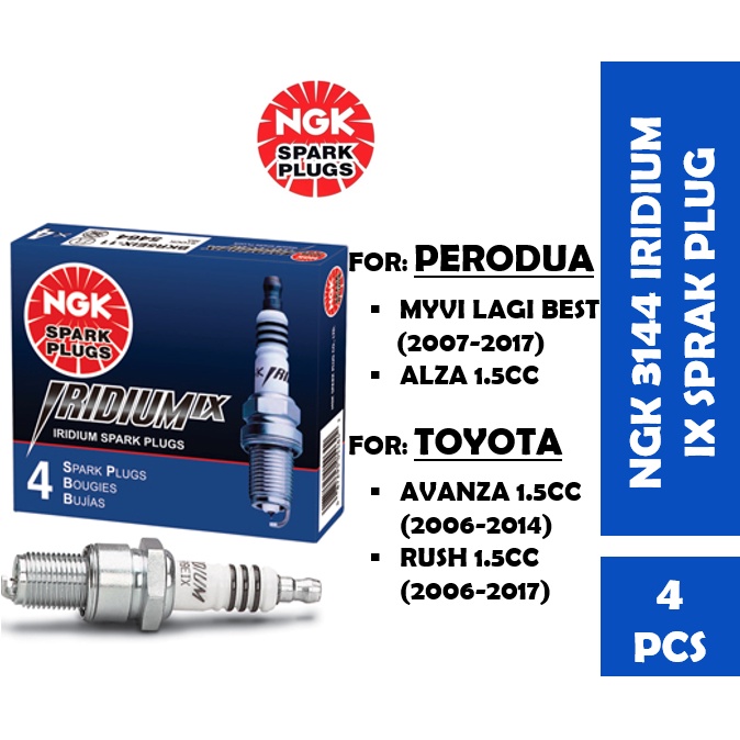 NGK DCPR7EIX Iridium IX Spark Plug For Perodua Myvi Lagi Best/ Alza ...