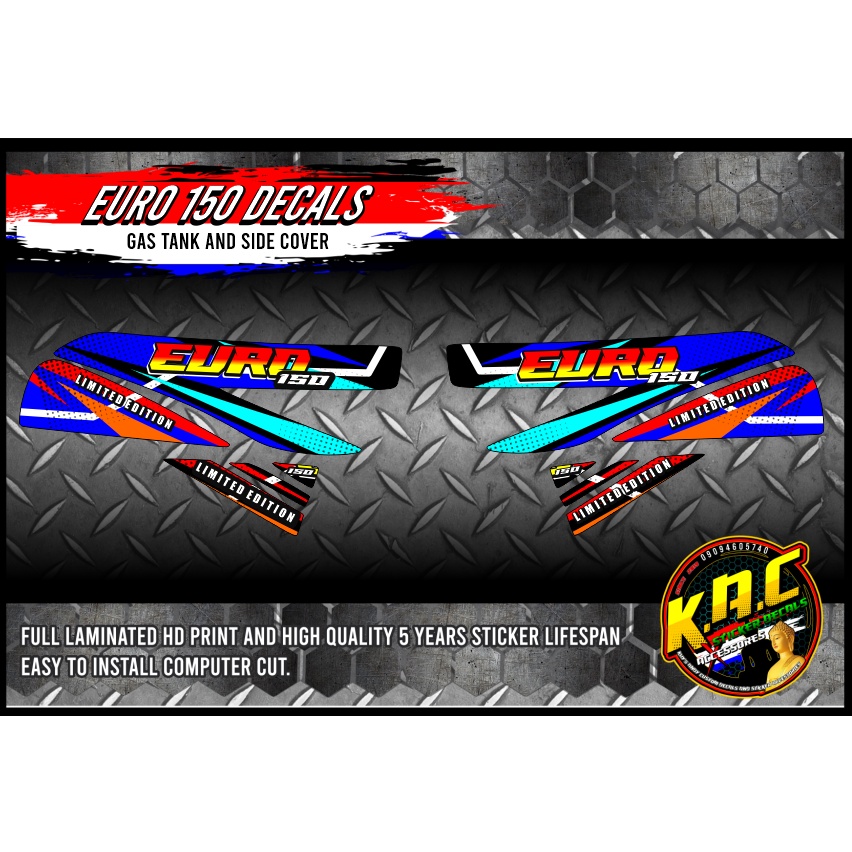 EURO 150 Gas tank Decals sticker | Shopee Philippines