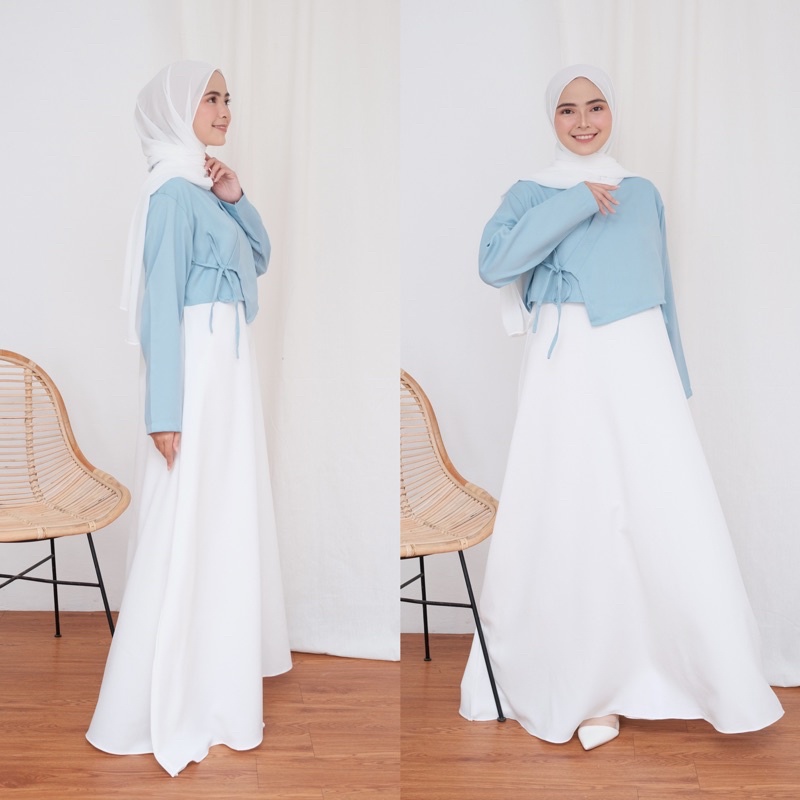 Nisa DRESS (2in1) inner busui + outer | Shopee Philippines