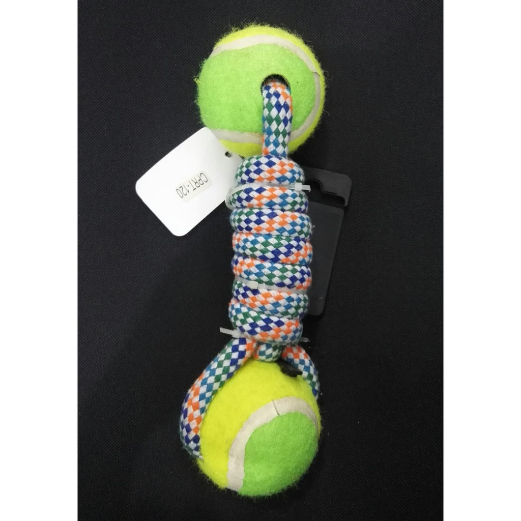 6pcs 24cm Knot Rope Dog chew with tennis ball (rope D Toy CPRT-120 ...