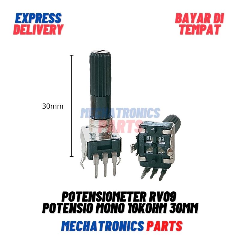 Potentiometer RV09 potentialometer Mono 10KOHM 30mm | Shopee Philippines