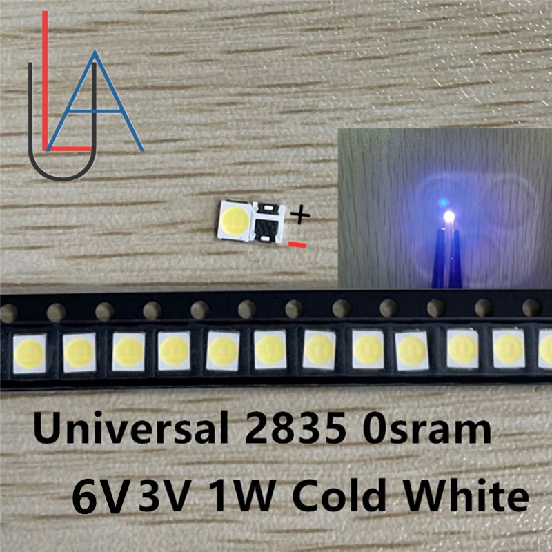 SMD LED 3528 2835 3V 6V 1W Cool white 96LM Jufei For TV Repair ...