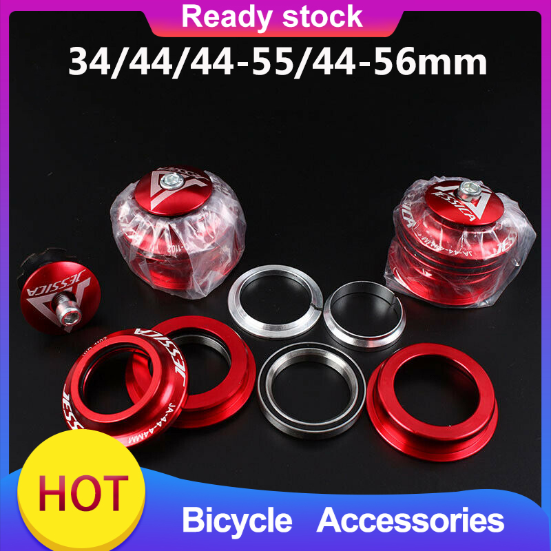 MTB Bike Headset Aluminum Alloy 34-34/44-44mm 44-55/44-56mm Bearing Headset Bicycle Bearings ...