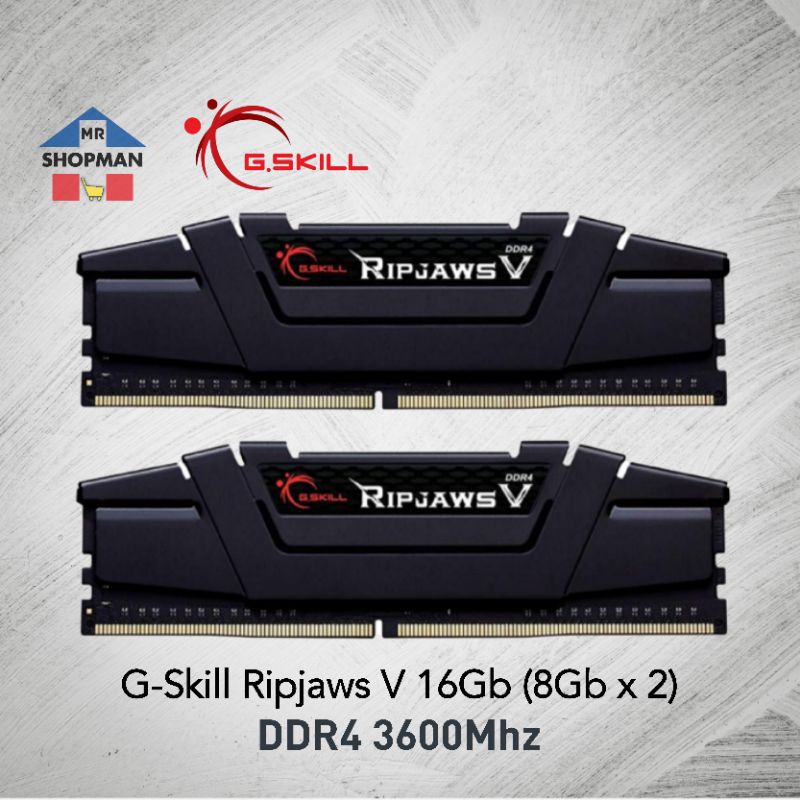 G Skill Ripjaws V 16Gb 2x8gb / 32Gb 2x16Gb 3600Mhz Dual Kit DDR4 RAM ...
