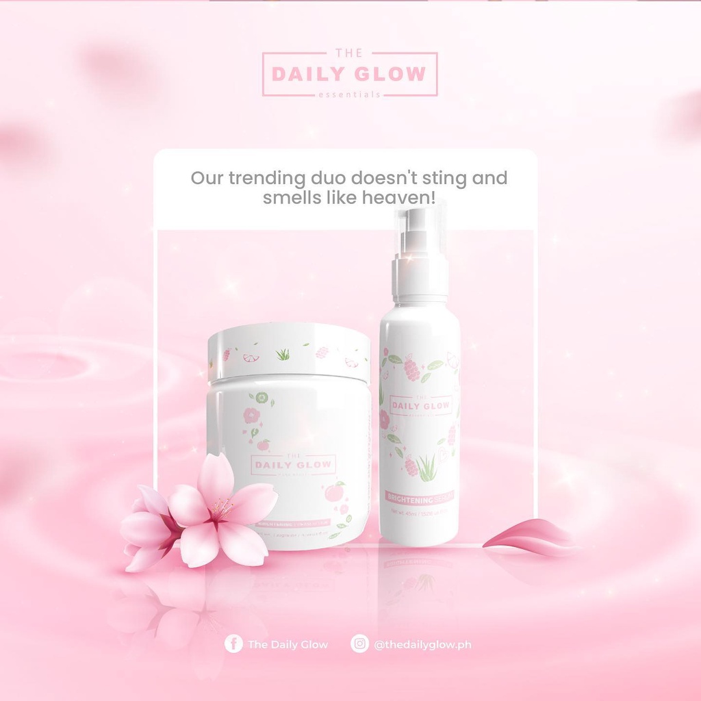 THE DAILY GLOW Brightening Duo (Scrub and Serum) | Shopee Philippines