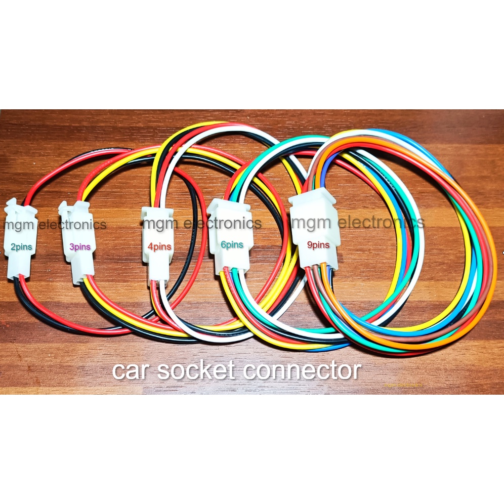 Car Socket Wire Connector (Male/Female) 2pins, 3pins, 4pins, 6pins ...