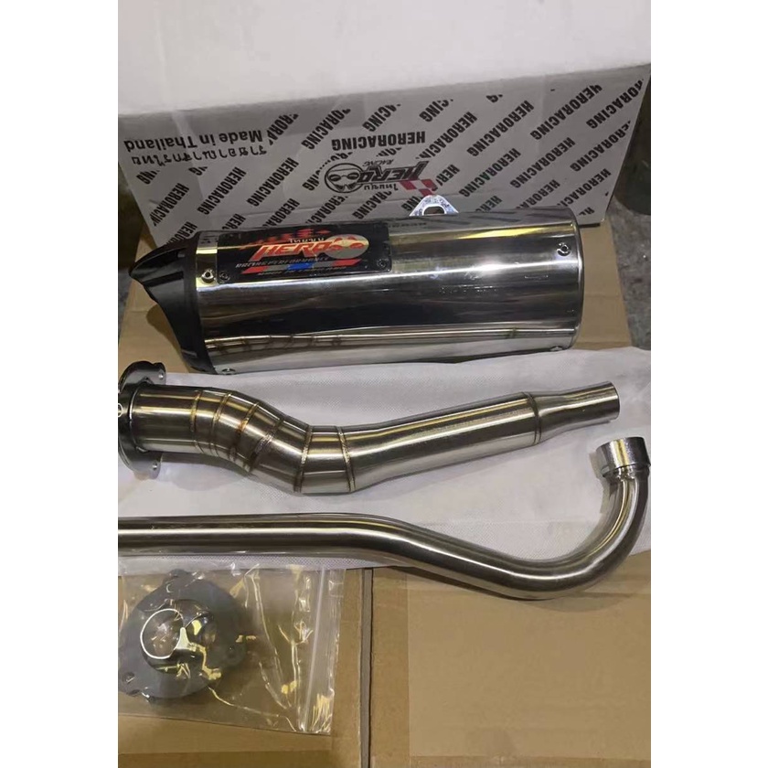 Racing Hero Muffler Pipe Elbow Stainless 1set for XRM 110 / XRM 125 ...