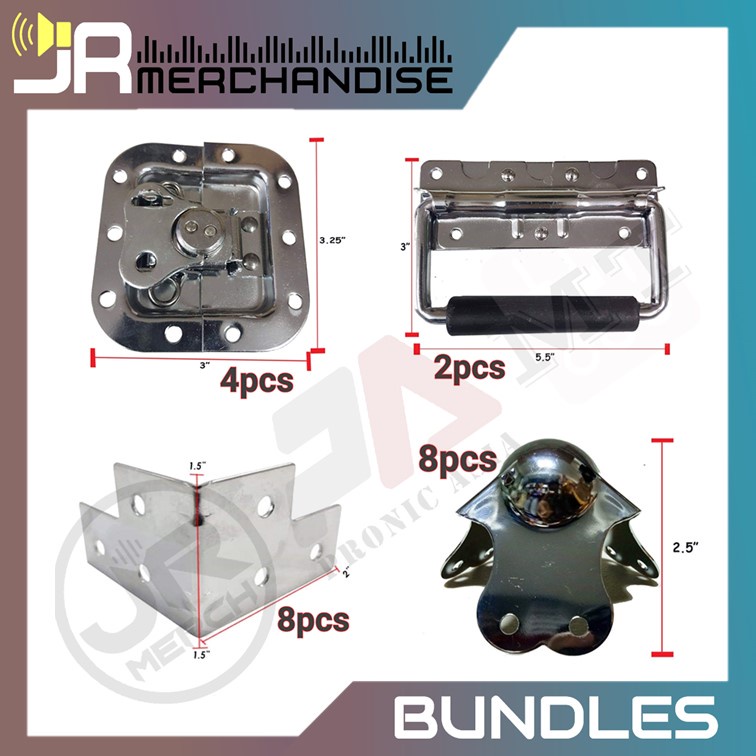 [JRM] (FC-BUNDLE6) Lock, Handle, L Brace, Corner For Small Flight /Tour Case Accessories (See ...