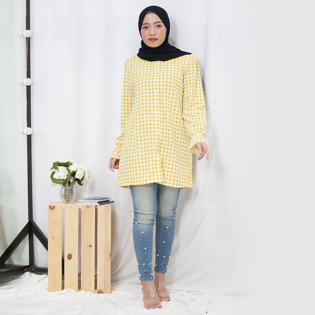 Yellow Clauza Blouse030105Yl) | Shopee Philippines