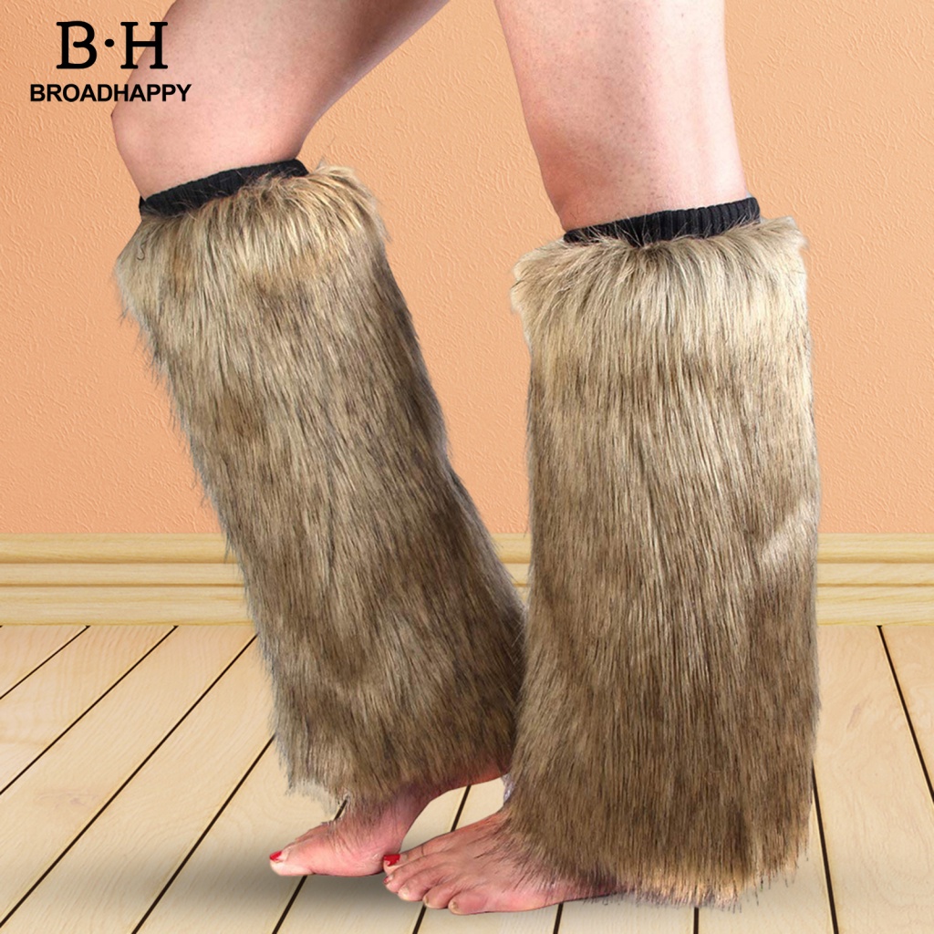 broadhappy 1 Pair Leg Warmers Fall Winter Female Leg Warmers Faux Fur ...