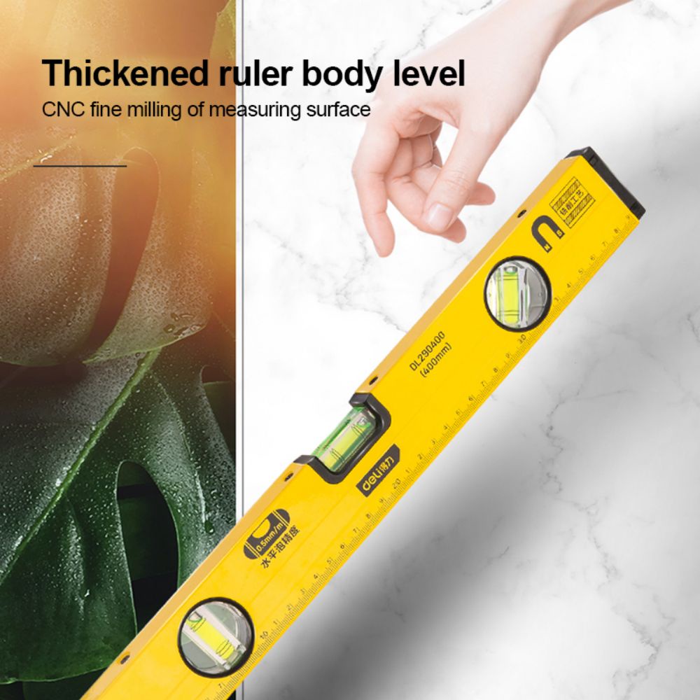 Deli 30-100CM Magnetic Level Bar Mini Spirit Level Bar with Magnet ...