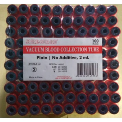 (CART-Z) Vacutainer Plain / Red top tubes (2ml, 3ml, 5ml) | Shopee ...