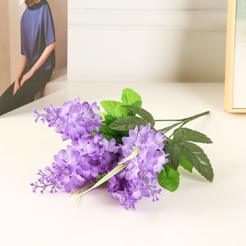 Artificial Flowers Bouquets Wisteria Hyacinth Fake Bulk Uv Resistant