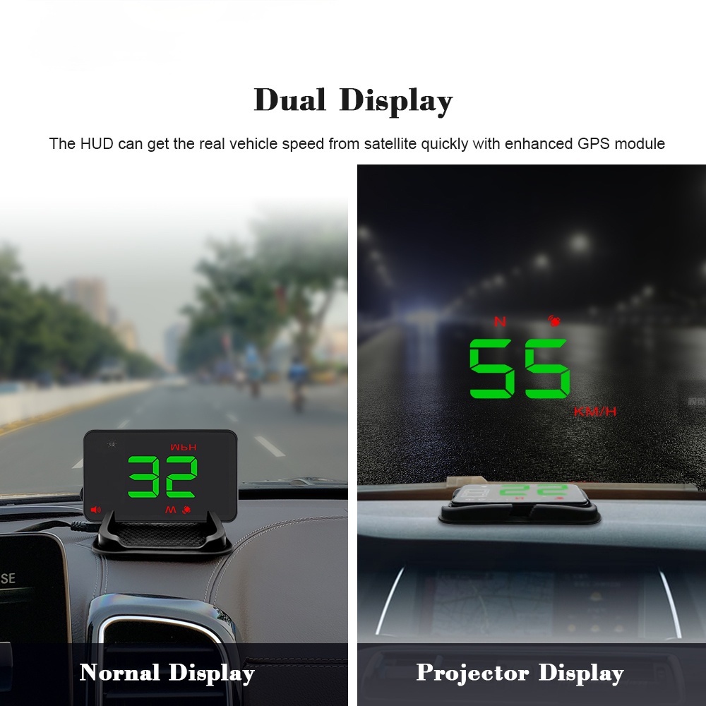 A5 HUD satellite Newest GPS speedometer car hud head up display KM/h ...