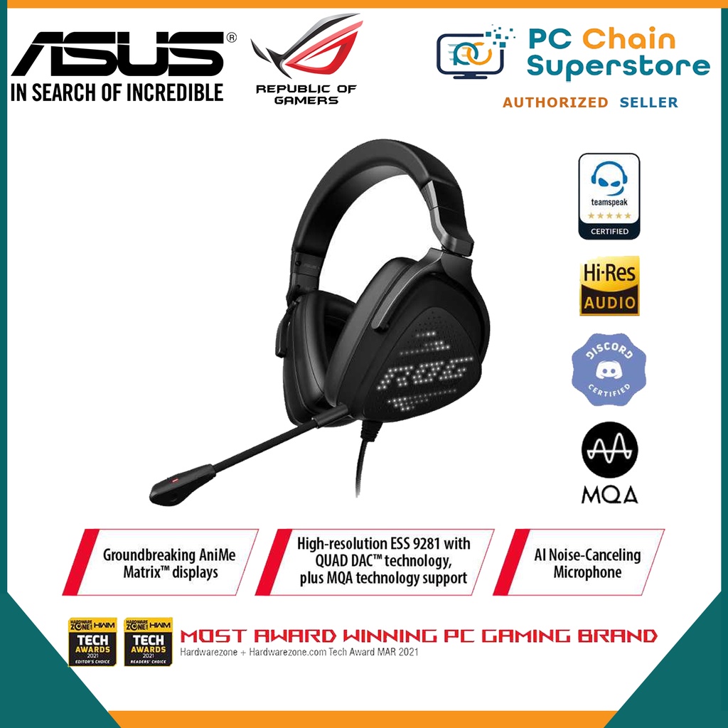 ASUS ROG Delta S Animate USB-C gaming headset - Anime Matrix | AI Noise ...