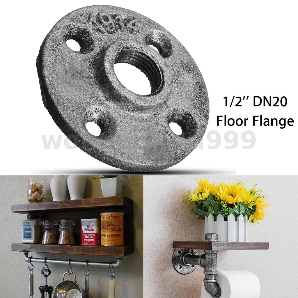 1/2'' Malleable Threaded Floor Flange Cast Iron Pipe Fittings Wall ...