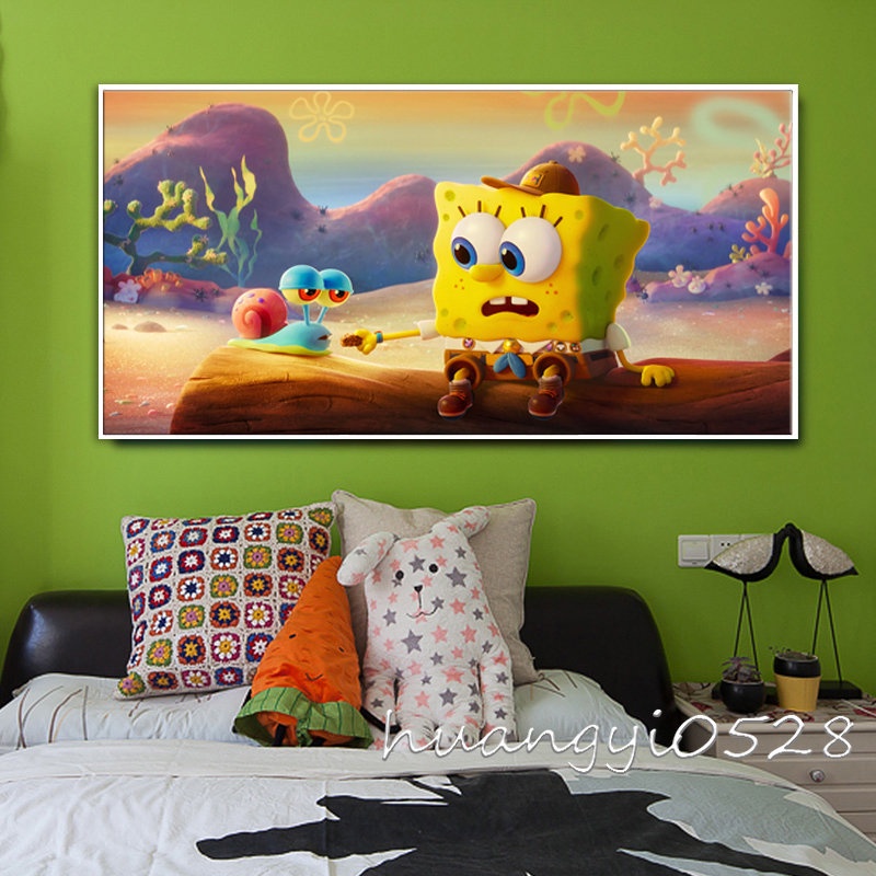 Canvas Paintings Cartoon SpongeBob SquarePants Cute Home Decoration ...