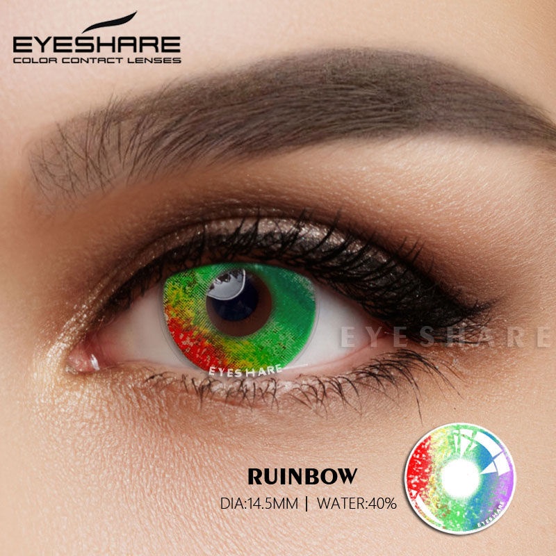 Eyeshare Rainbow Contact Lens Crazy Halloween Cosmetic Lenses Eye Color ...