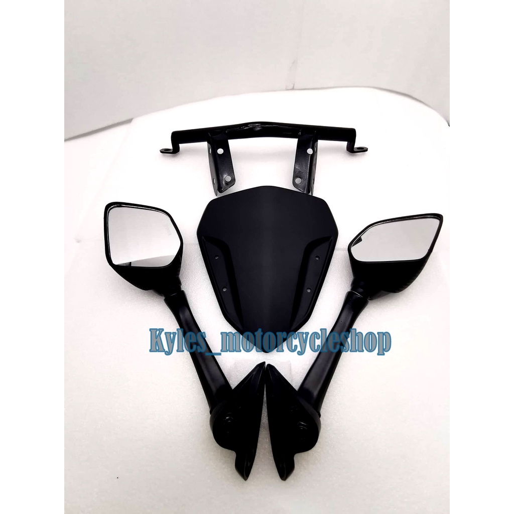 Side mirror+ visor bracket +visor 3in1 w/out bolts for aerox/click V1 ...