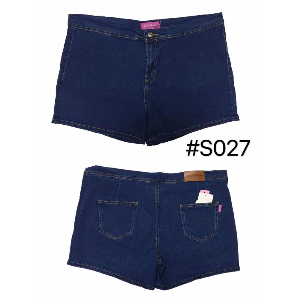 LADIES PLUS SIZE HIGHWAIST AND STRETCHABLE JONI DENIM SHORT SIze : 30-42 | Shopee Philippines