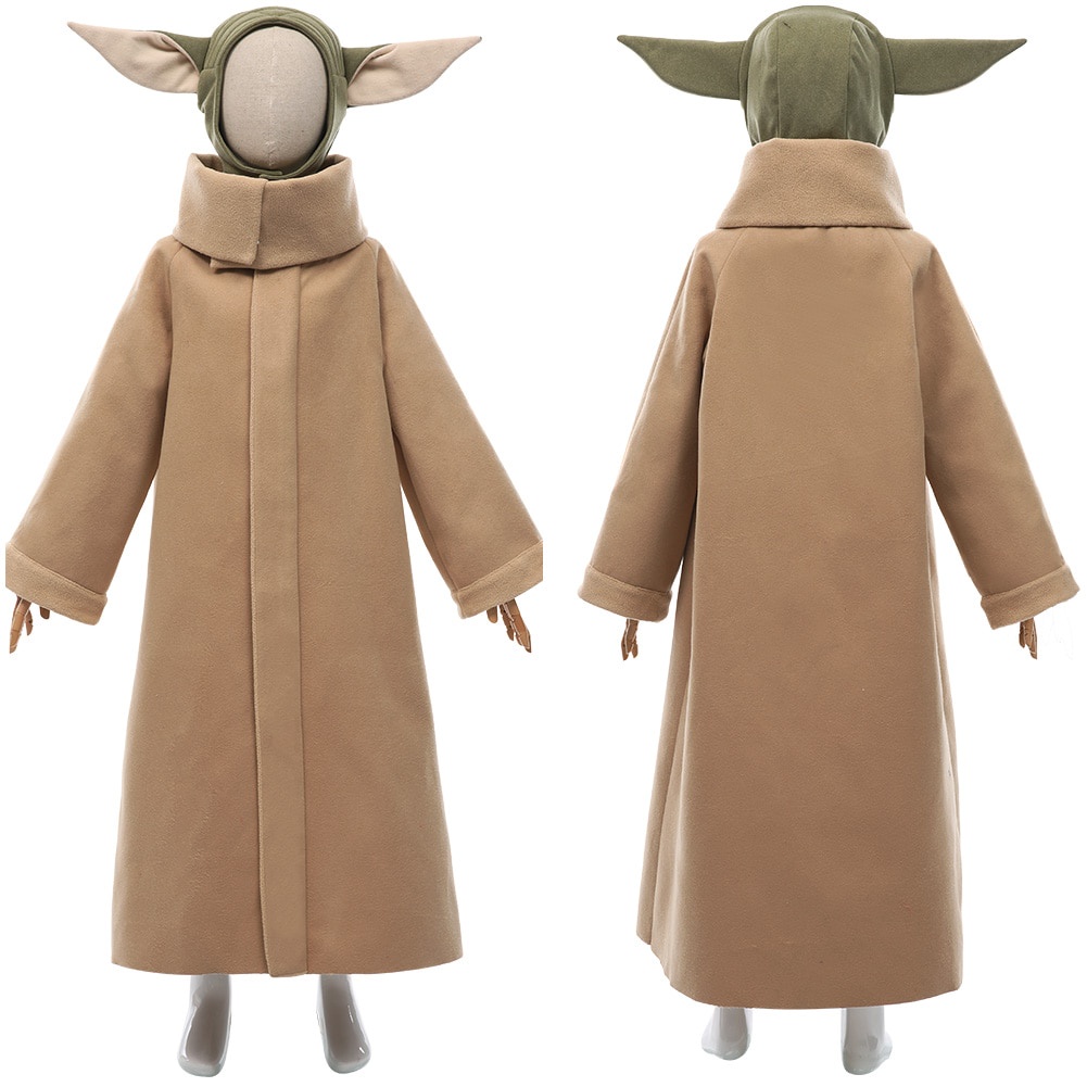 Kid Star Cosplay Wars Yoda Grogu Cosplay Costume Coat Headgear Outfits ...