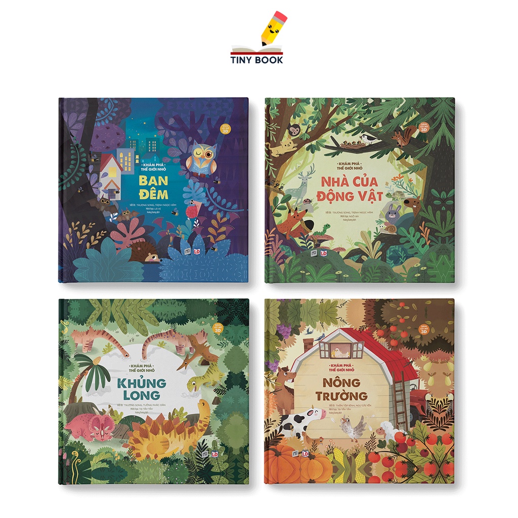 Interactive book - 3D small world discovery set (Box of 4 books ...