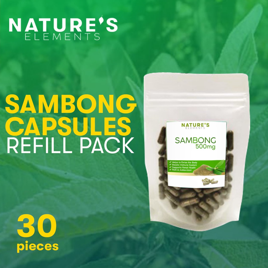 Organic Sambong Capsules Refill Pack (30 Capsules) For Hypertension ...