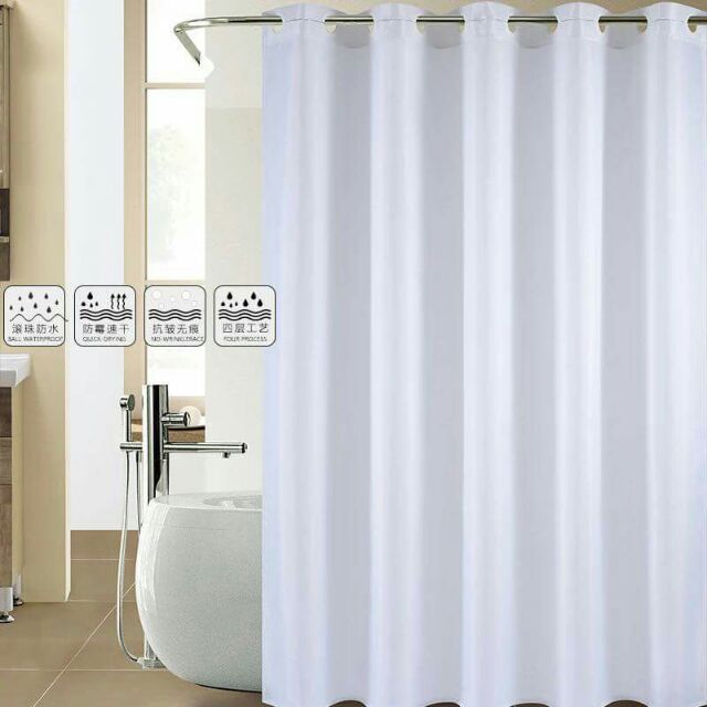 Polyester Fabric Shower Curtain Liners Bathroom Shower Curtains, Water ...