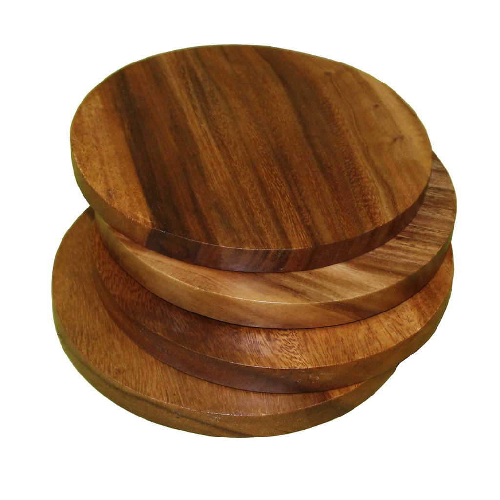 2pcs/4pcs - 8 inches Round Wooden Board / Chopping / Cutting Board ...