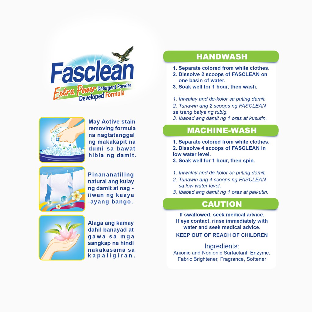 FasClean Detergent Mega 2Kg | Shopee Philippines