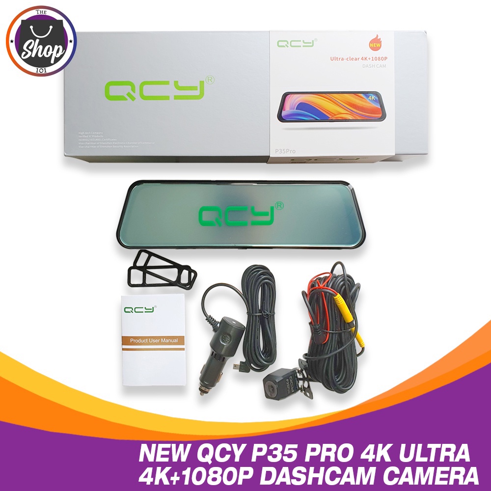 QCY P35 PRO 4K + 1080P ResolutionUltra Clear 10 Inch Ultra Clear Dual ...