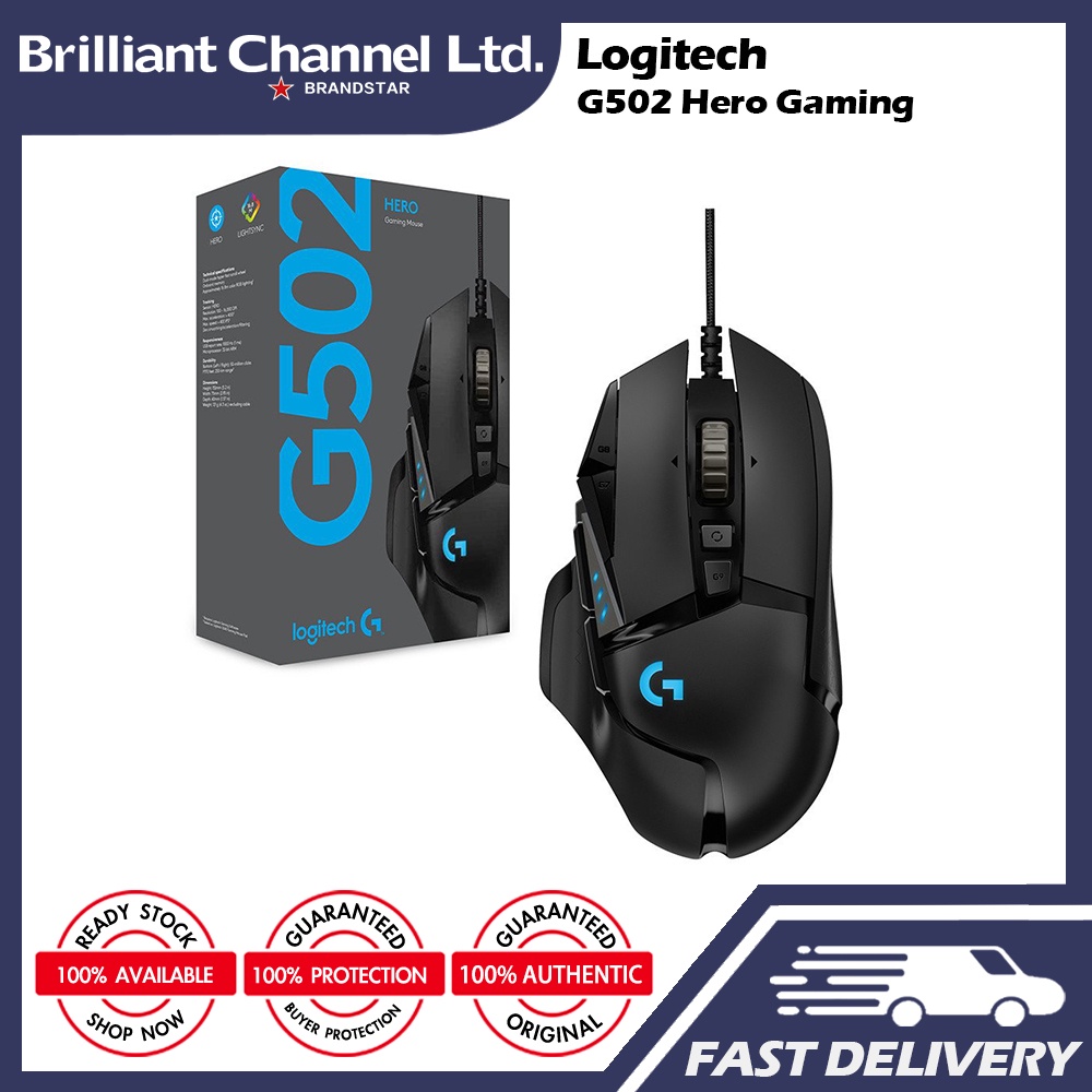 Logitech G502 HERO High Performance Gaming Mouse (910-005474) | Shopee ...