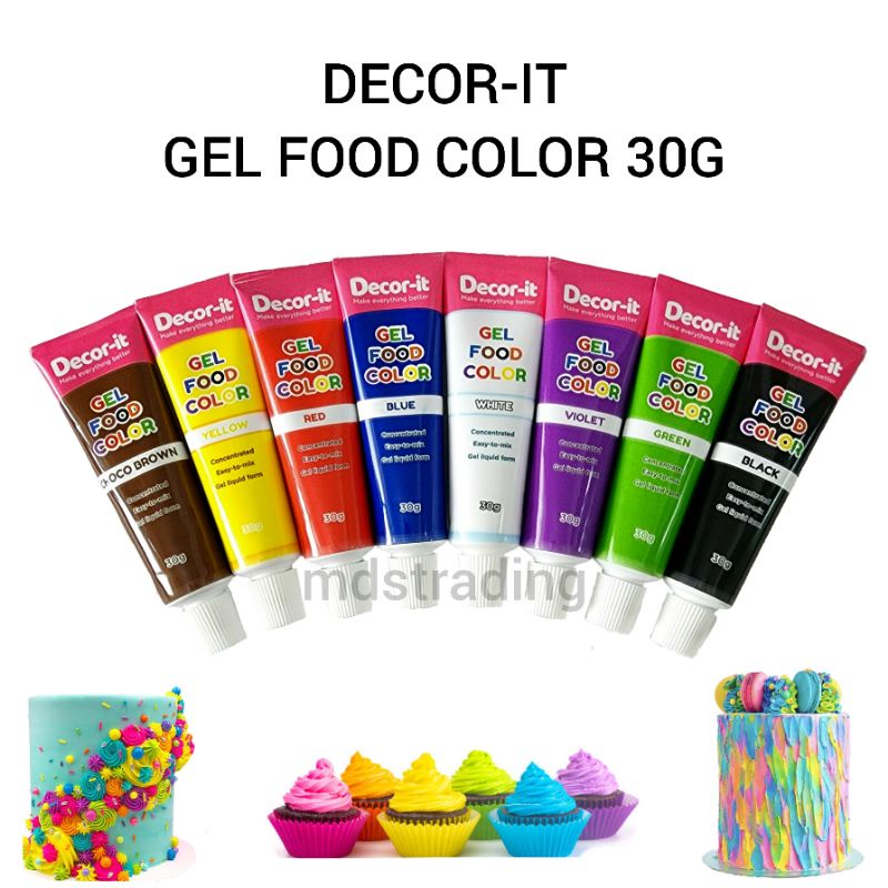 30G Decor-It Gel Food Color Coloring Baking | Shopee Philippines
